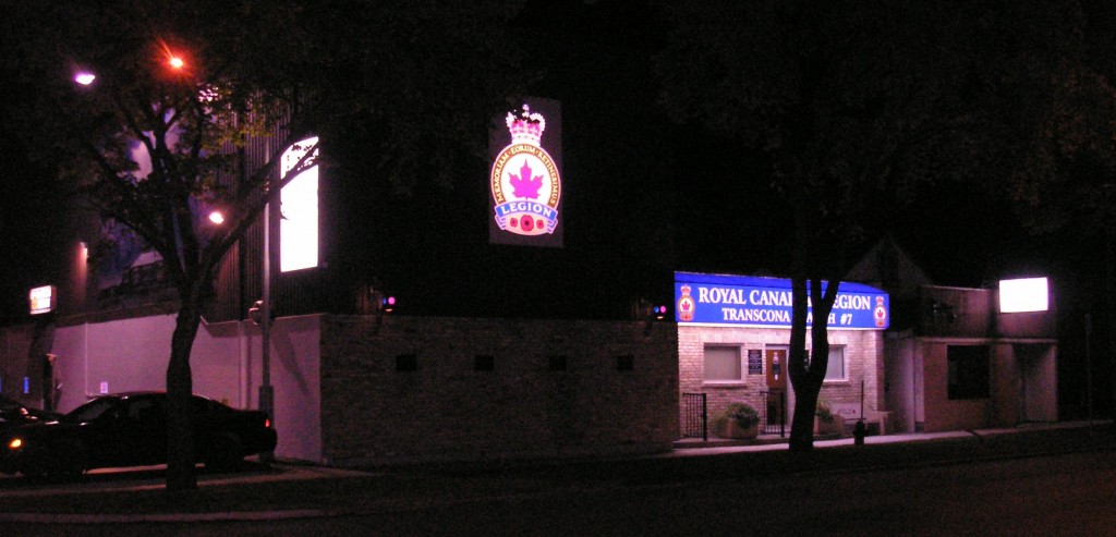 New Legion front at Night – Transcona Legion #7
