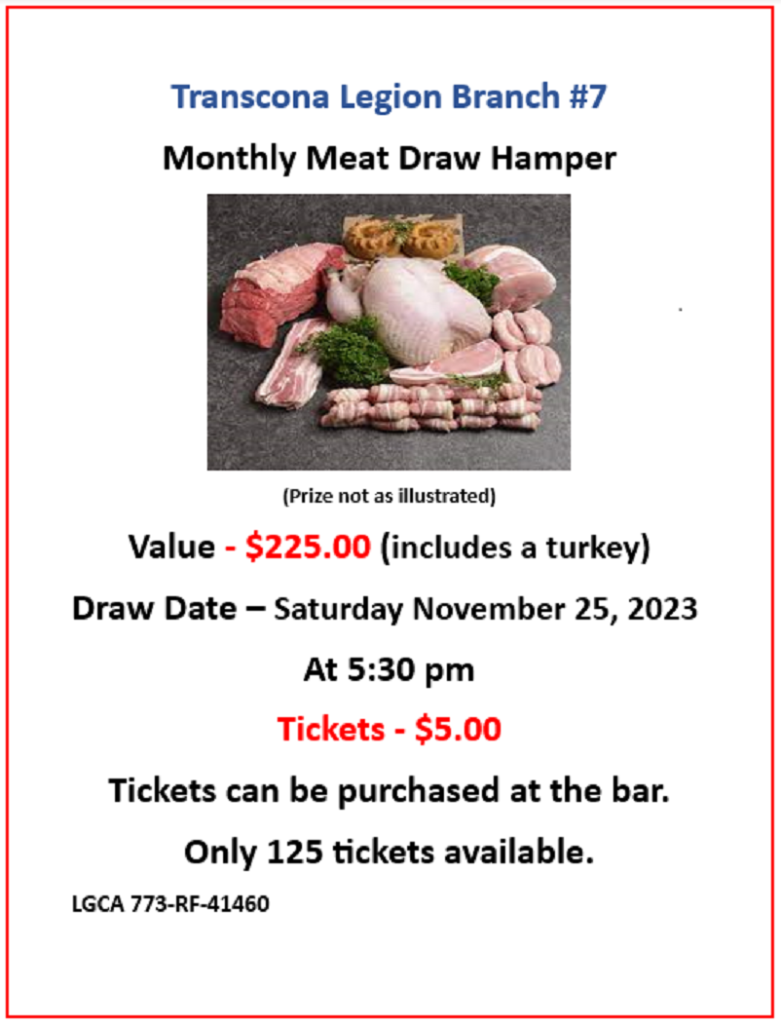 April Meat Package Winner – Transcona Legion #7
