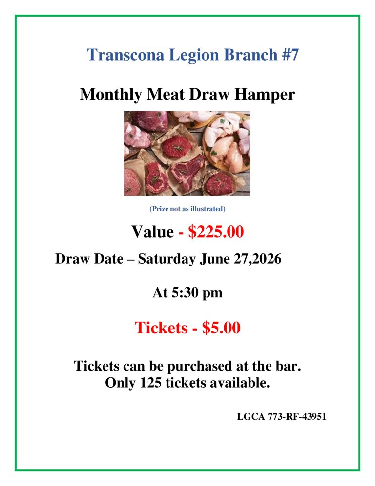 June Meat Package – Transcona Legion #7